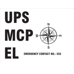 UPS MCP EL Sign Board | Electrical Safety Sign